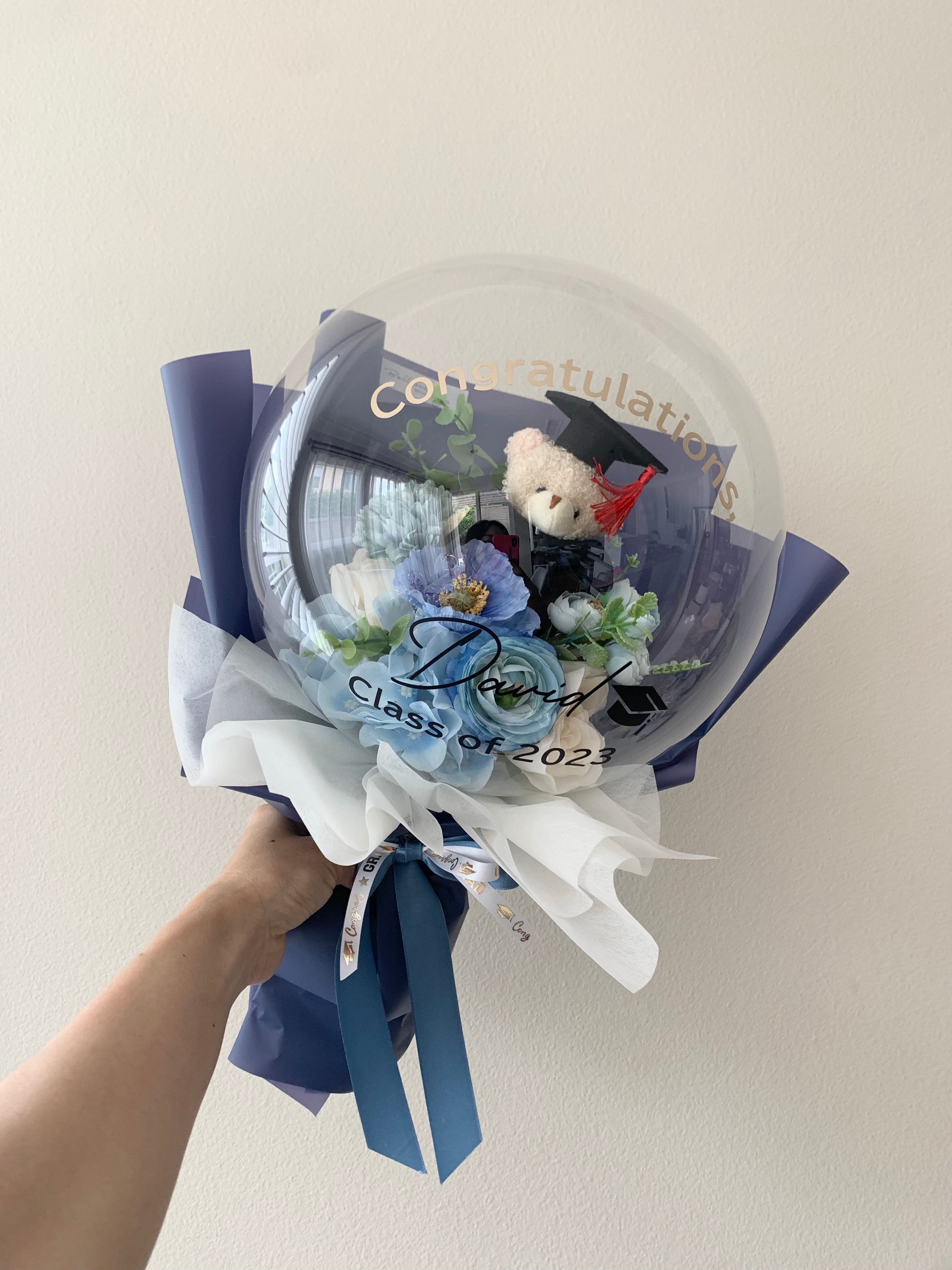 Navy Blue Graduation Bouquet – balloonism